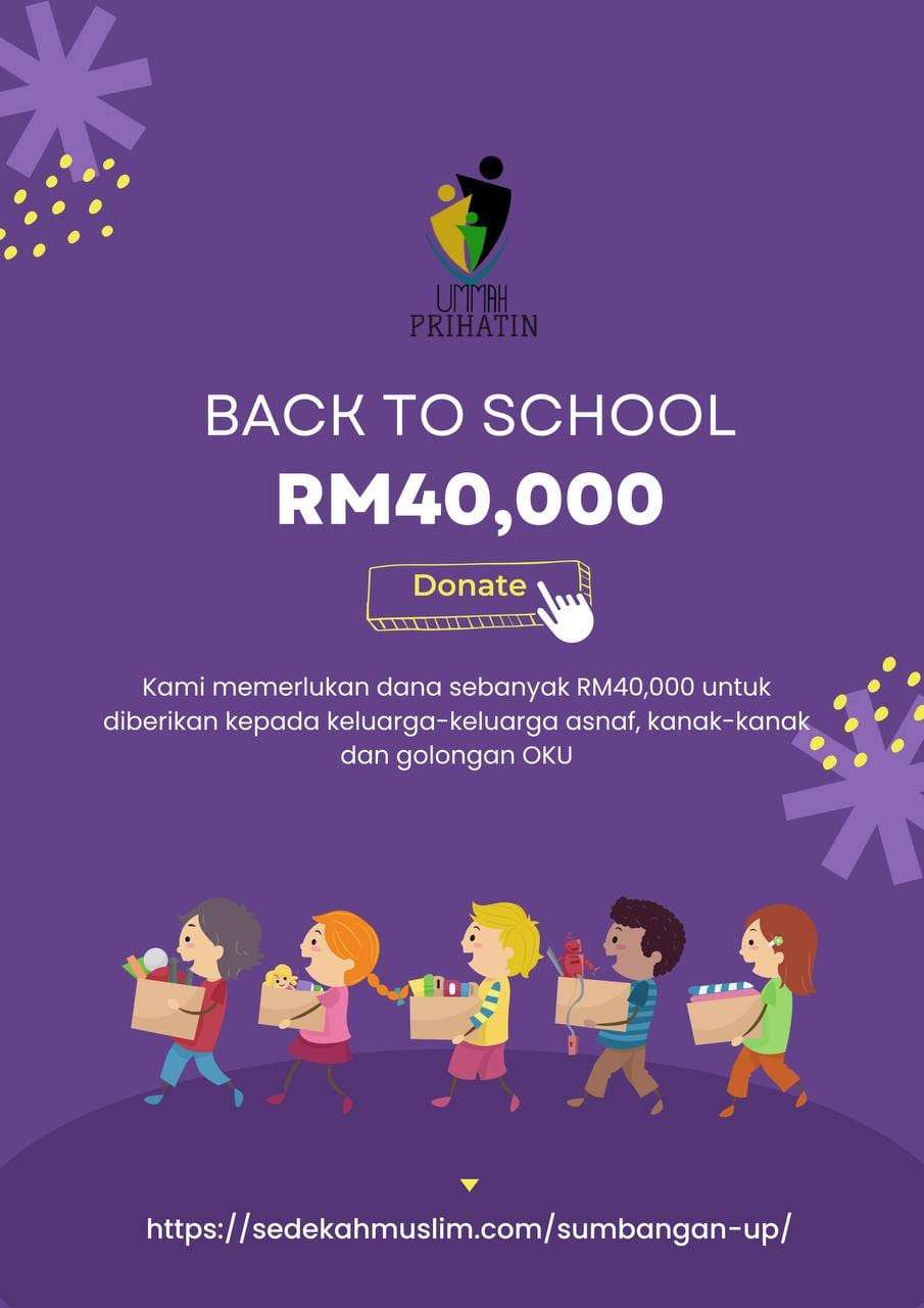 Sasaran Kutipan Sebanyak RM40,000 Untuk Program Back To School